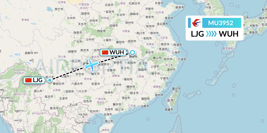 MU3952 Flight Status China Eastern Airlines: Lijiang to Wuhan (CES3952)