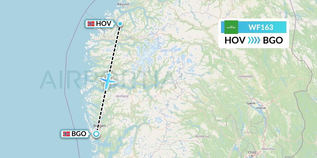 WF163 Flight Status Wideroe: Orsta Volda to Bergen (WIF163)