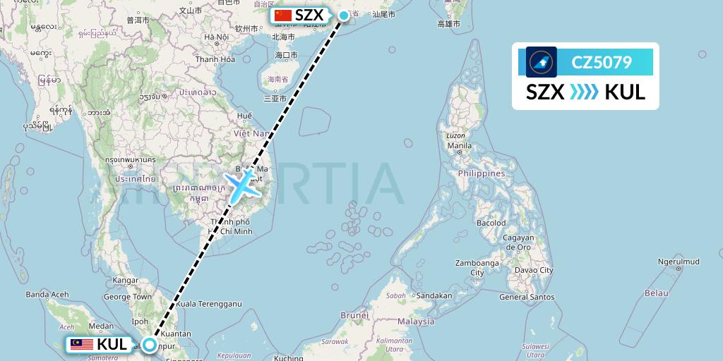 CZ5079 Flight Status China Southern Airlines: Shenzhen to Kuala Lumpur ...