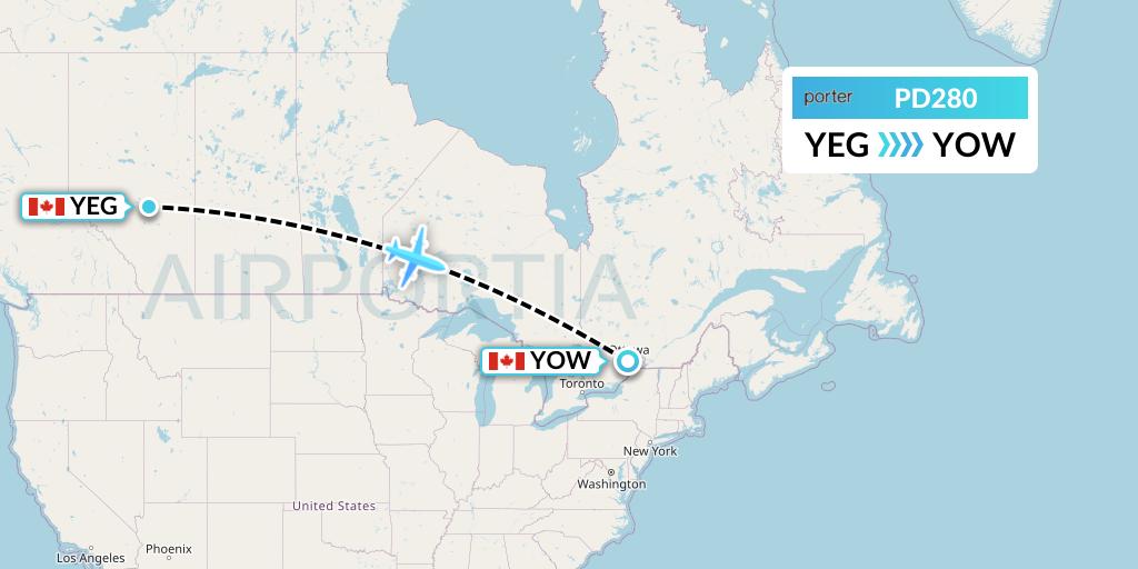 PD280 Flight Status Porter Airlines: Edmonton to Ottawa (POE280)