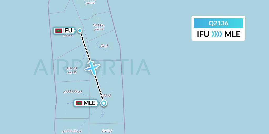 Q2136 Flight Status Maldivian: Ifuru to Male (DQA136)
