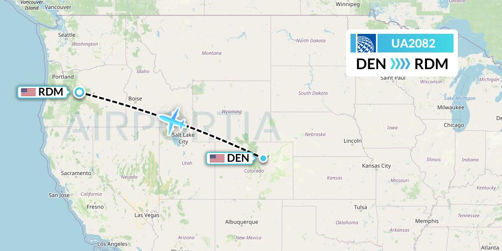 UA2082 Flight Status United Airlines: Denver to Redmond (UAL2082)