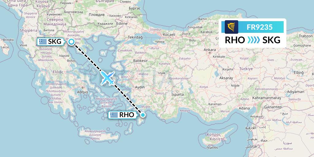 FR9235 Flight Status Ryanair: Rhodes to Thessaloniki (RYR9235)