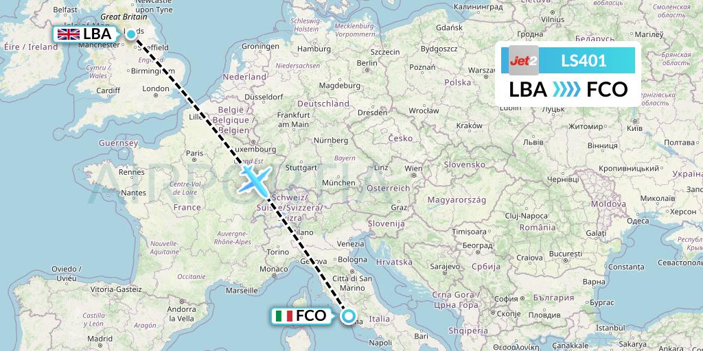 LS401 Flight Status Jet2: Leeds to Rome (EXS401)