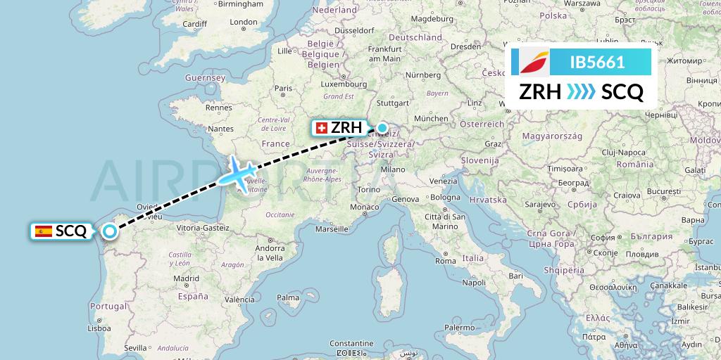 IB5661 Flight Status Iberia: Zurich to Santiago (IBE5661)