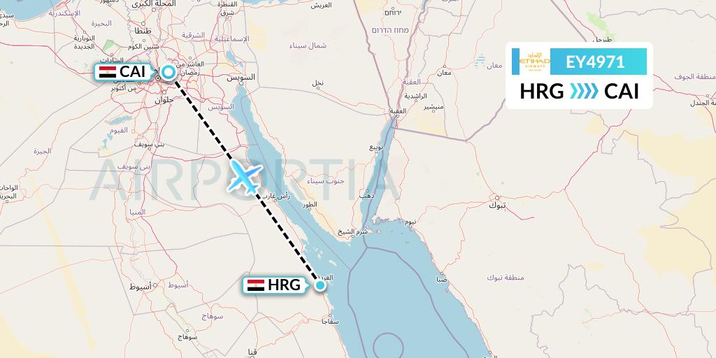EY4971 Flight Status Etihad Airways: Hurghada to Cairo (ETD4971)