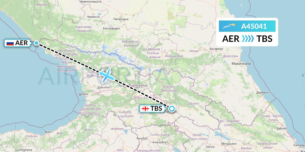 A45041 Flight Status Azimuth Airlines: Sochi to Tbilisi (AZO5041)