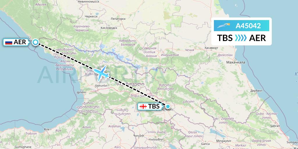 A45042 Flight Status Azimuth Airlines: Tbilisi to Sochi (AZO5042)