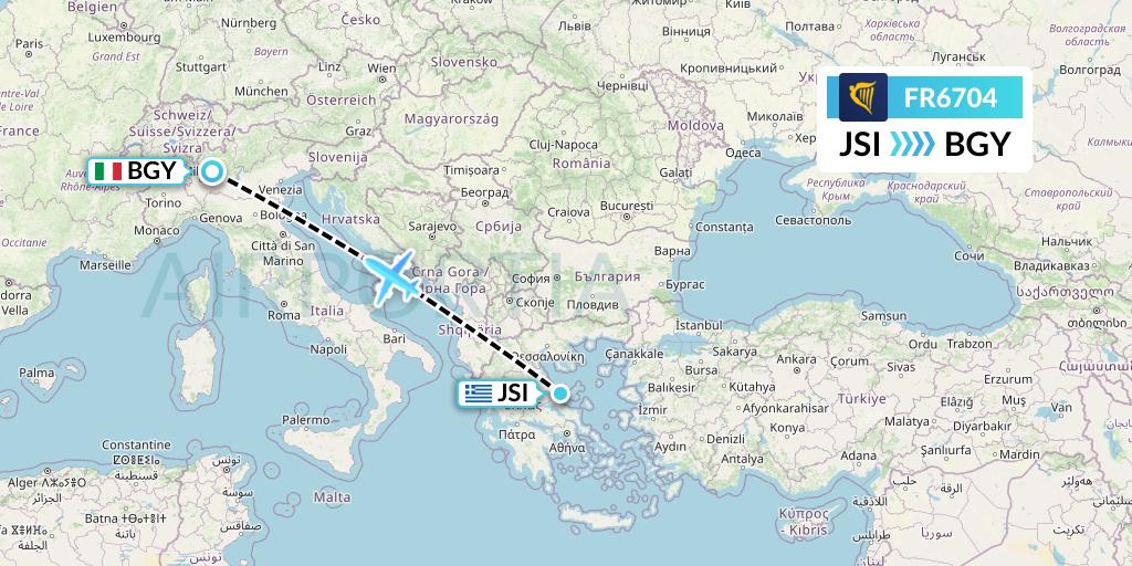 FR6704 Flight Status Ryanair: Skiathos to Milan (RYR6704)