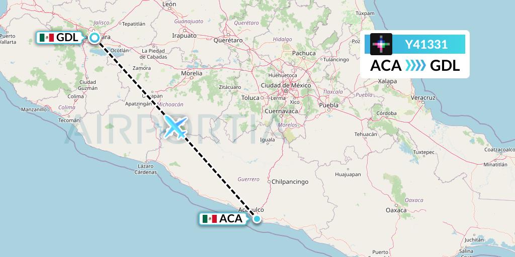 Y41331 Flight Status Volaris: Acapulco to Guadalajara (VOI1331)