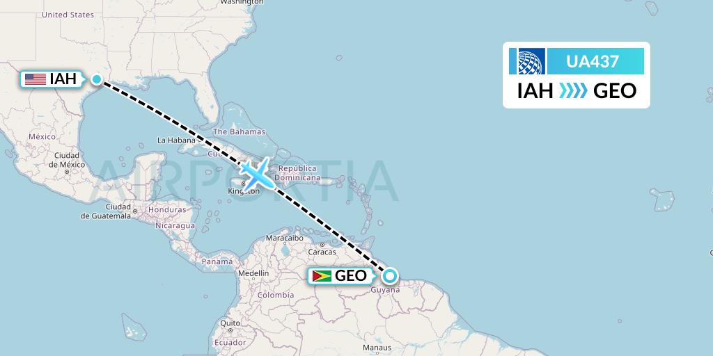UA437 Flight Status United Airlines: Houston to Georgetown (UAL437)
