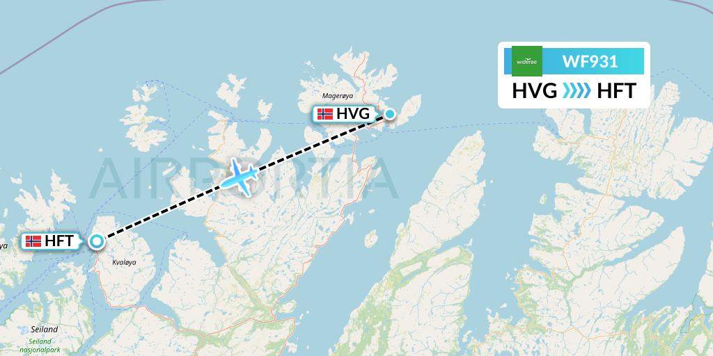 WF931 Flight Status Wideroe: Honningsvag to Hammerfest (WIF931)