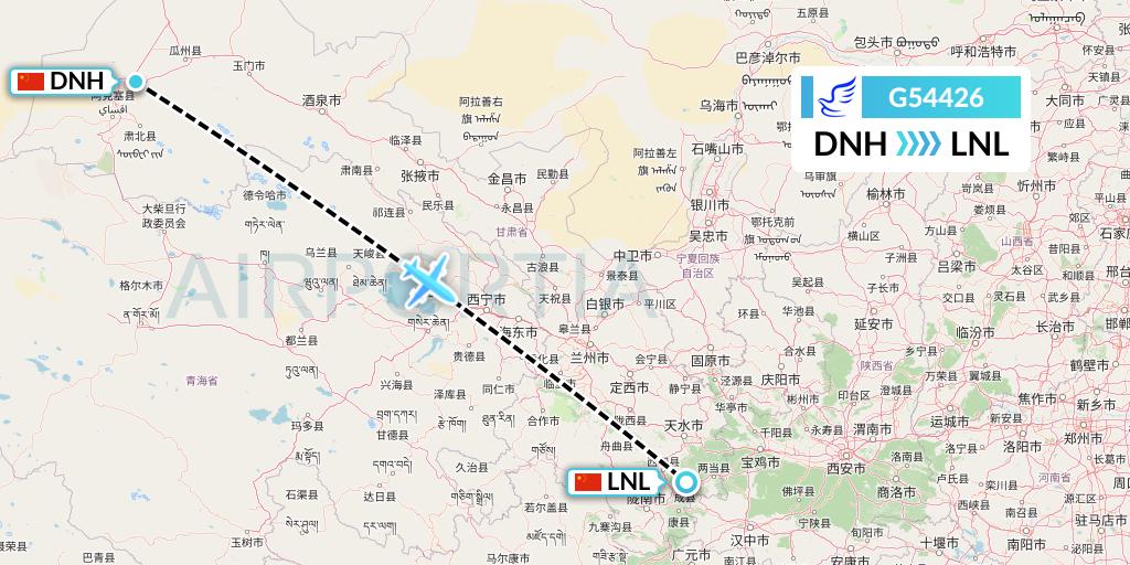 G54426 Flight Status China Express Airlines: Dunhuang to Tianshui (HXA4426)