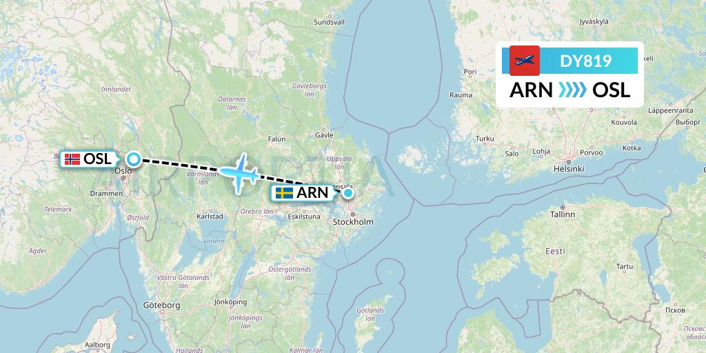 DY819 Flight Status Norwegian: Stockholm to Oslo (NAX819)