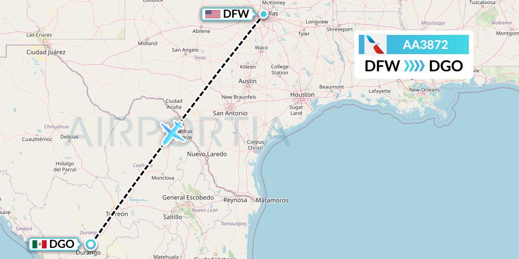 AA3872 Flight Status American Airlines: Dallas to Durango (AAL3872)