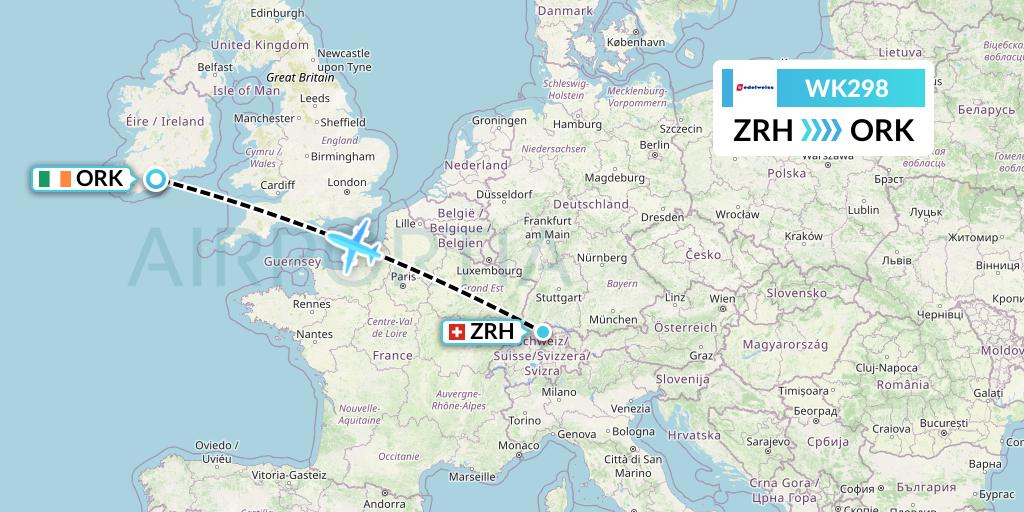 WK298 Flight Status Edelweiss Air: Zurich to Cork (EDW298)