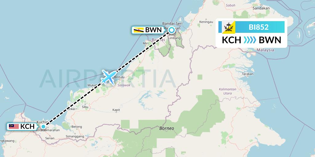 BI852 Flight Status Royal Brunei Airlines: Kuching to Brunei (RBA852)