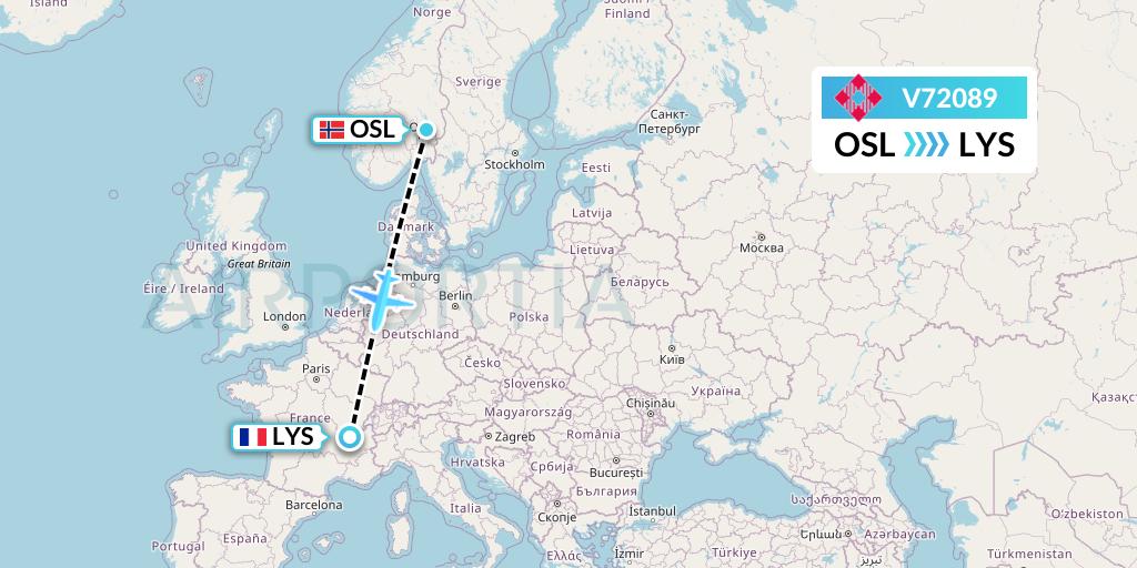 V72089 Flight Status Volotea: Oslo to Lyon (VOE2089)