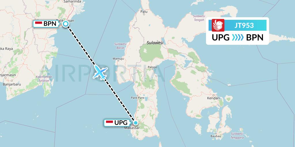 JT953 Flight Status Lion Airlines: Makassar to Balikpapan (LNI953)
