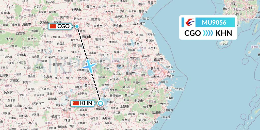 MU9056 Flight Status China Eastern Airlines: Zhengzhou to Nanchang ...