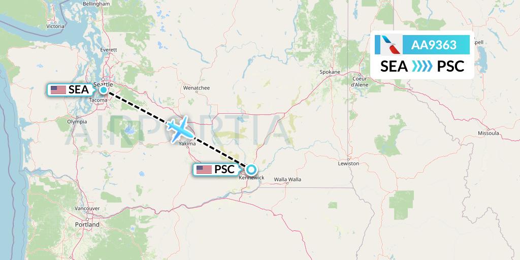 AA9363 Flight Status American Airlines: Seattle to Pasco (AAL9363)