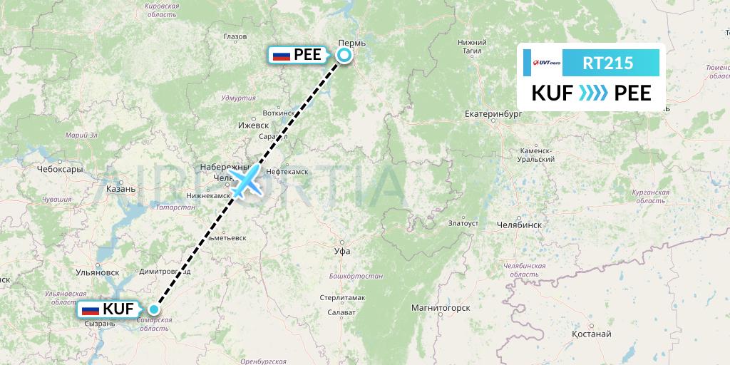 RT215 Flight Status UVT aero: Samara to Perm (UVT215)