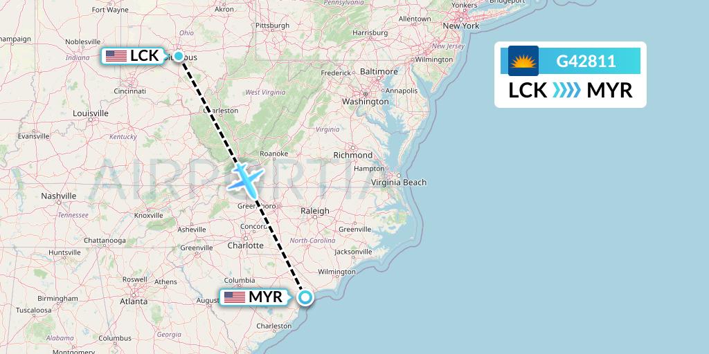 G42811 Flight Status Allegiant Air: Columbus to Myrtle Beach (AAY2811)