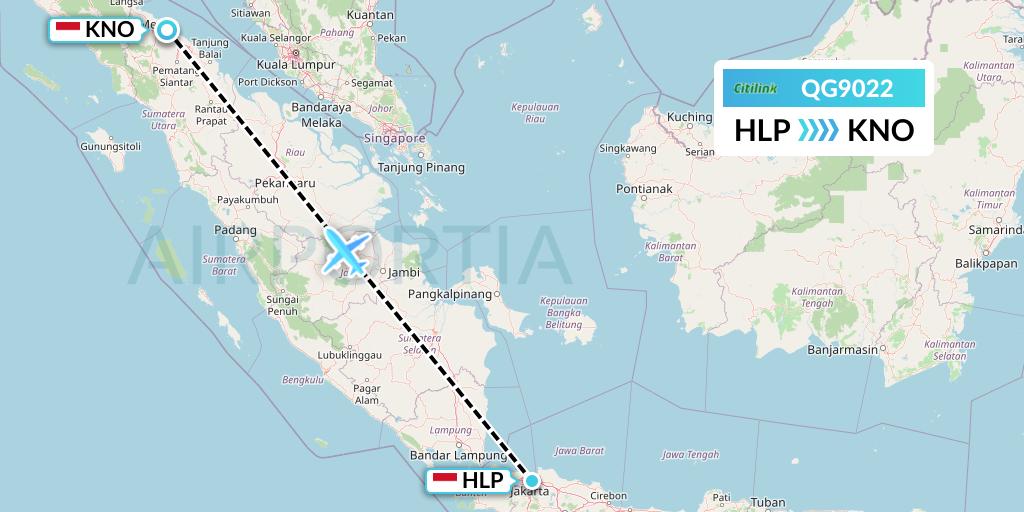 QG9022 Flight Status Citilink: Jakarta to Medan (CTV9022)