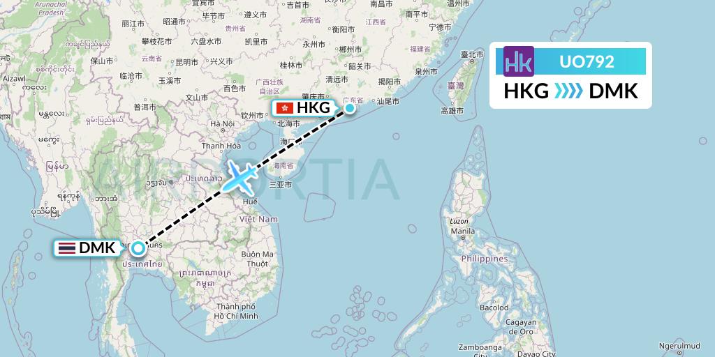 UO792 Flight Status Hong Kong Express: Hong Kong to Bangkok (HKE792)