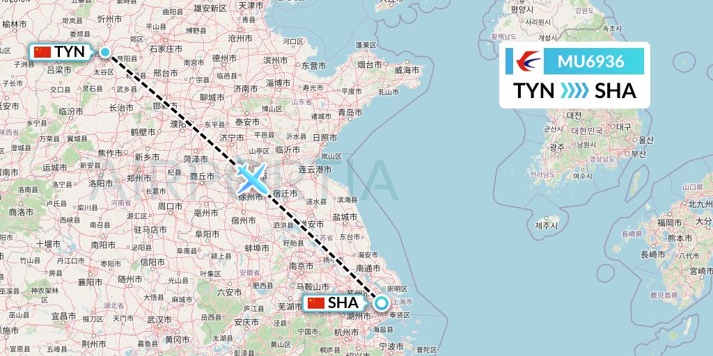 MU6936 Flight Status China Eastern Airlines: Taiyuan to Shanghai (CES6936)