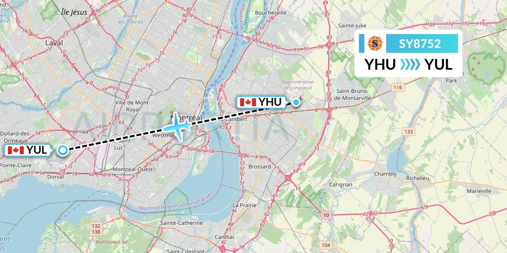 SY8752 Flight Status Sun Country Airlines: Montreal to Montreal (SCX8752)