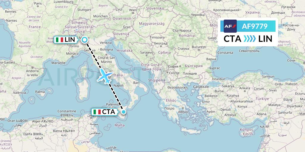 AF9779 Flight Status Air France: Catania to Milan (AFR9779)