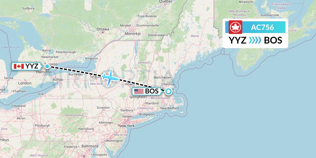 AC756 Flight Status Air Canada: Toronto to Boston (ACA756)