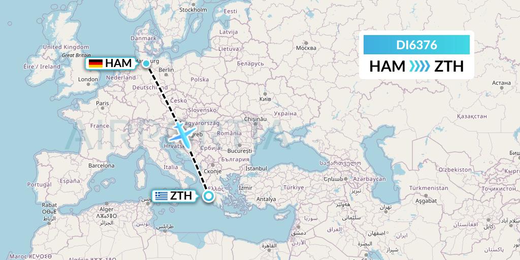 DI6376 Flight Status Marabu Airlines: Hamburg to Zakynthos (MBU6376)