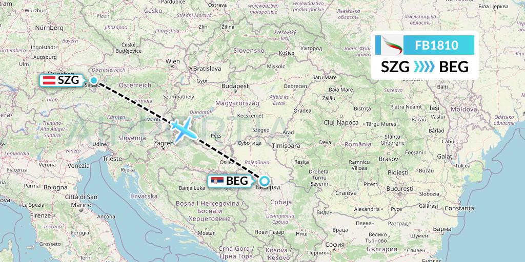 FB1810 Flight Status Bulgaria Air: Salzburg to Belgrade (LZB1810)