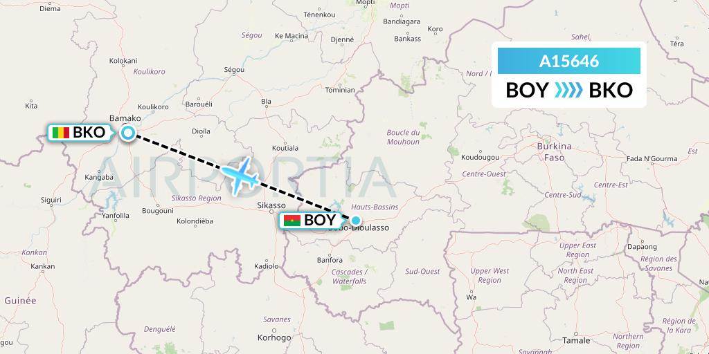 A15646 Flight Status A.p.g. Distribution Systems: Bobo Dioulasso to Bamako