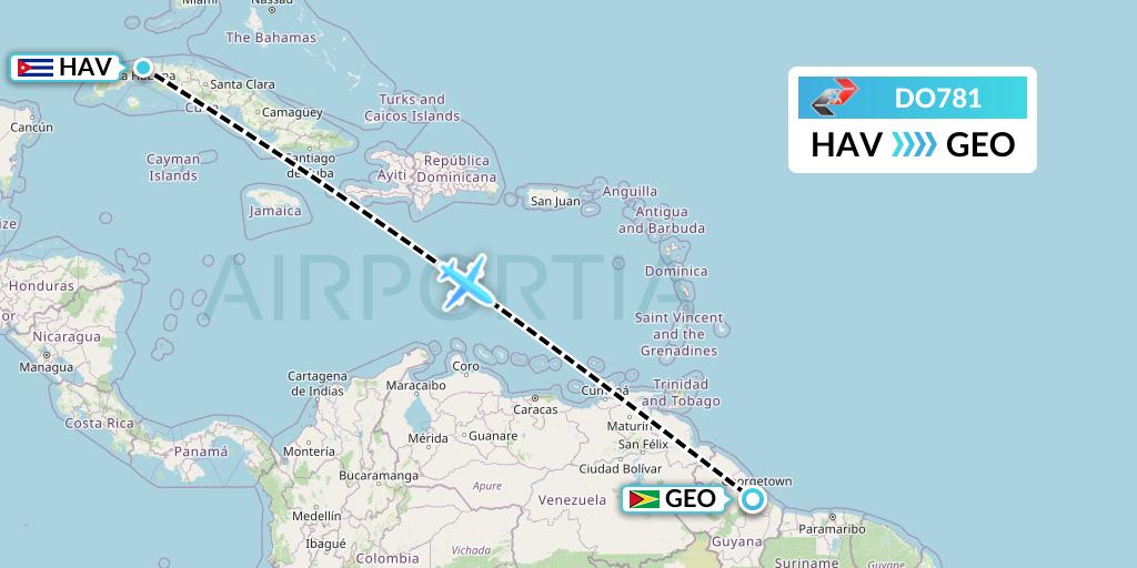 DO781 Flight Status Sky High Aviation: Havana to Georgetown (SHH781)