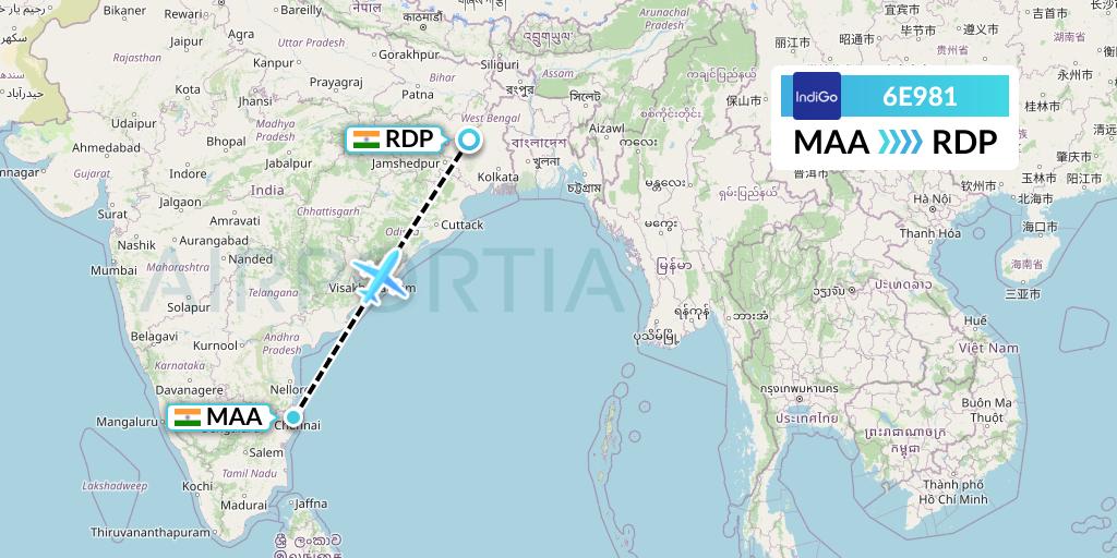 6E981 Flight Status IndiGo Airlines: Chennai to Andal (IGO981)