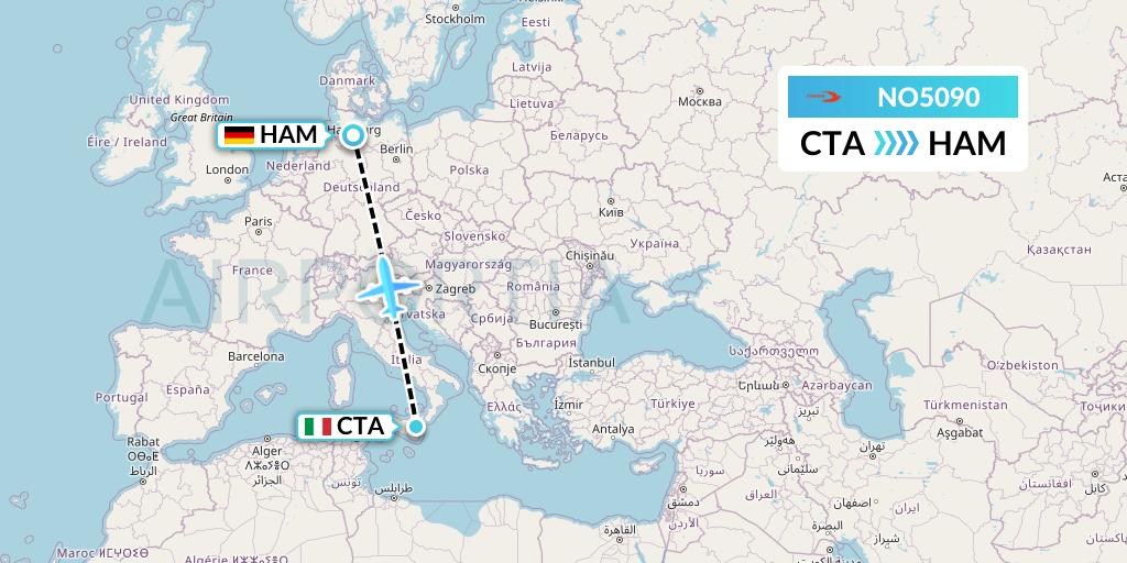 NO5090 Flight Status Neos: Catania to Hamburg (NOS5090)