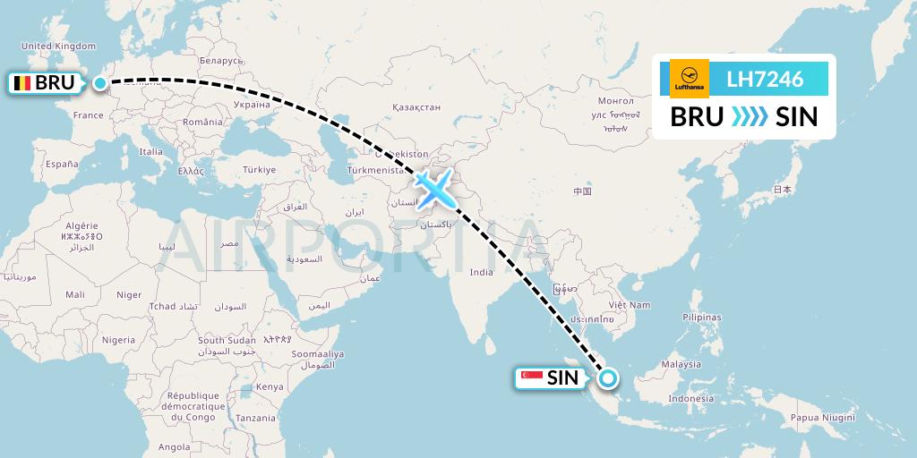 LH7246 Flight Status Lufthansa: Brussels to Singapore (DLH7246)