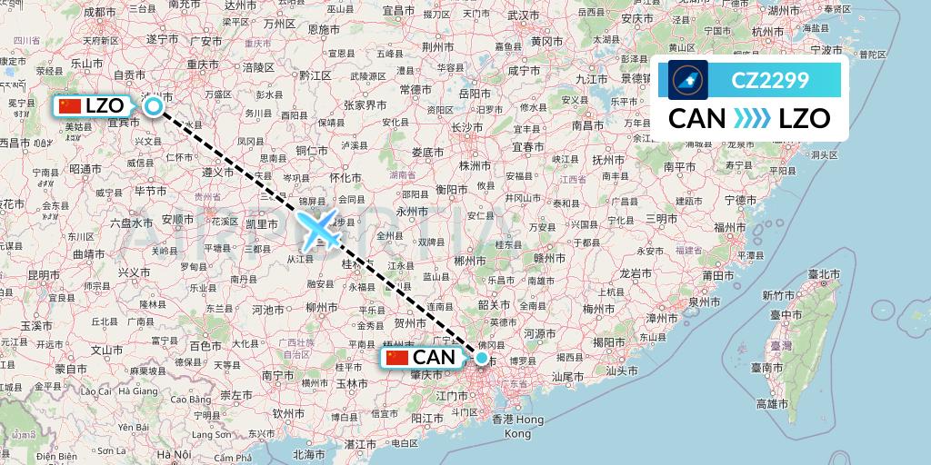 CZ2299 Flight Status China Southern Airlines: Guangzhou to Luzhou (CSN2299)