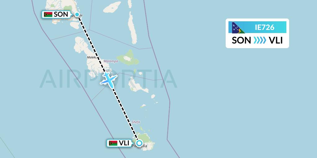 IE726 Flight Status Solomon Airlines: Luganville to Port Vila (SOL726)