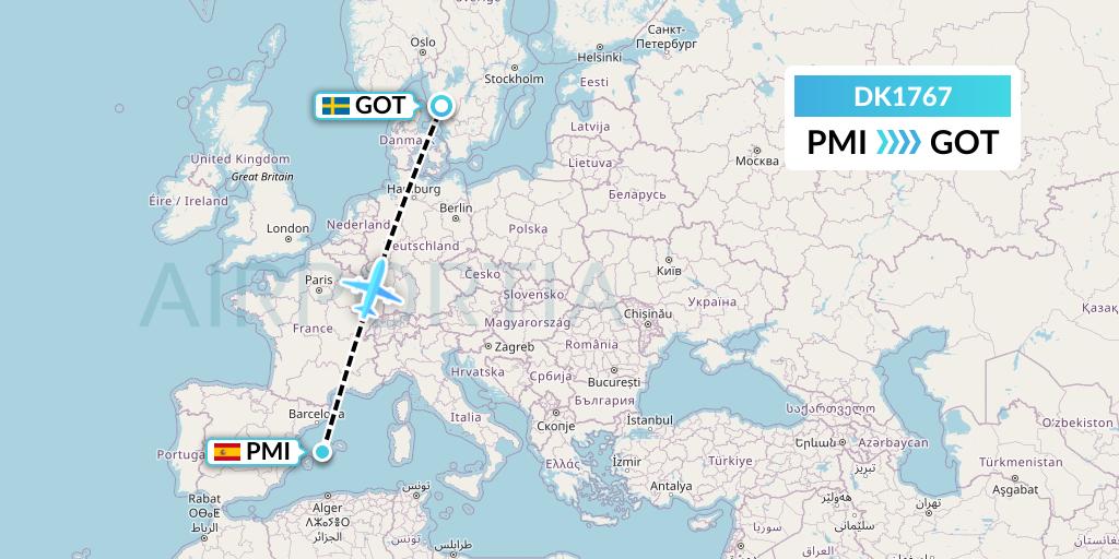 DK1767 Flight Status Thomas Cook Airlines Scandinavia: Palma de ...