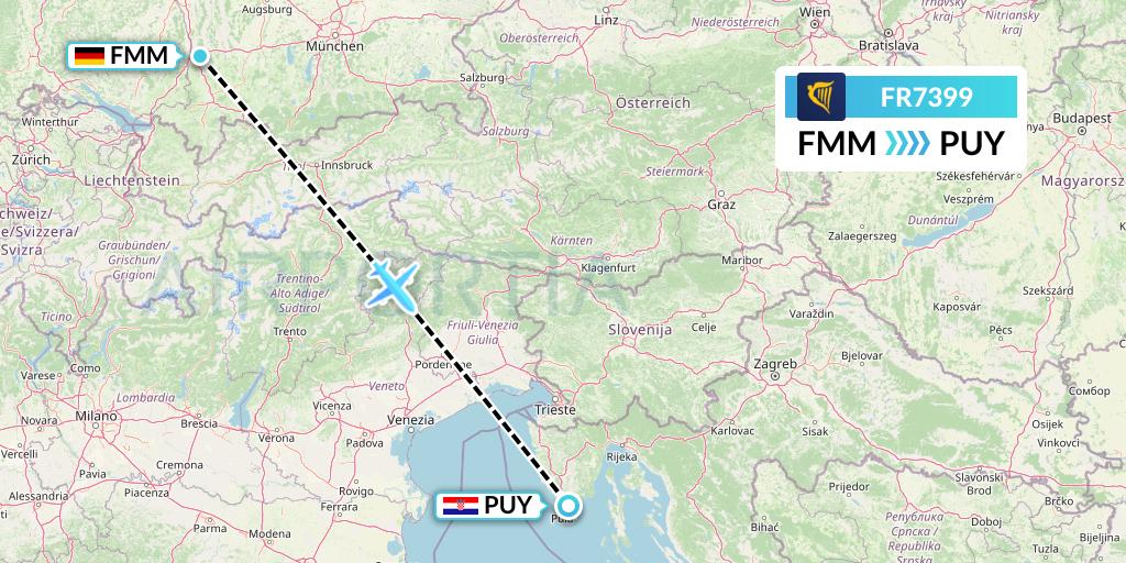 FR7399 Flight Status Ryanair: Memmingen to Pula (RYR7399)