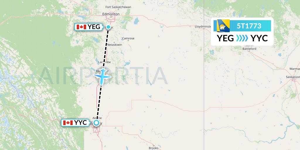 5T1773 Flight Status Canadian North: Edmonton to Calgary (MPE1773)