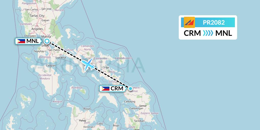 PR2082 Flight Status Philippine Airlines: Catarman to Manila (PAL2082)