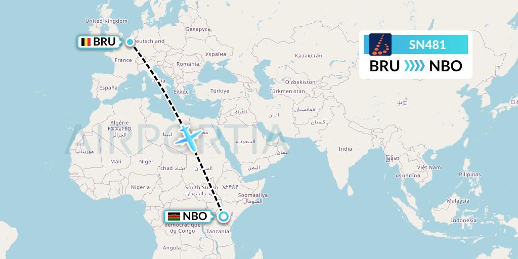 SN481 Flight Status Brussels Airlines: Brussels to Nairobi (DAT481)