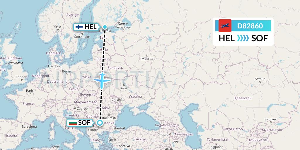 D82860 Flight Status Norwegian Air International: Helsinki to Sofia (IBK2860)