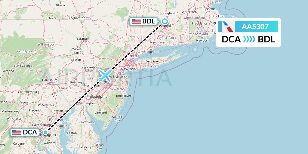 AA5307 Flight Status American Airlines: Washington to Windsor Locks ...