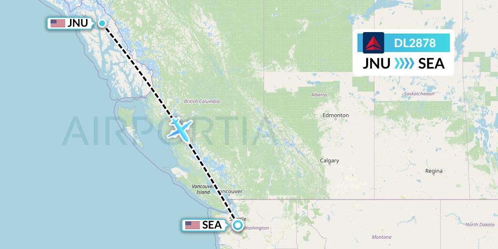 DL2878 Flight Status Delta Air Lines: Juneau to Seattle (DAL2878)